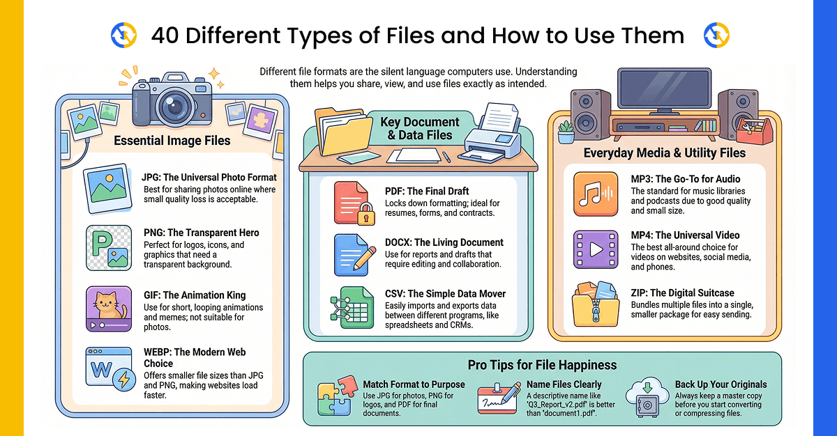 40 Different Types of Files and How to Use Them - FileToConvert